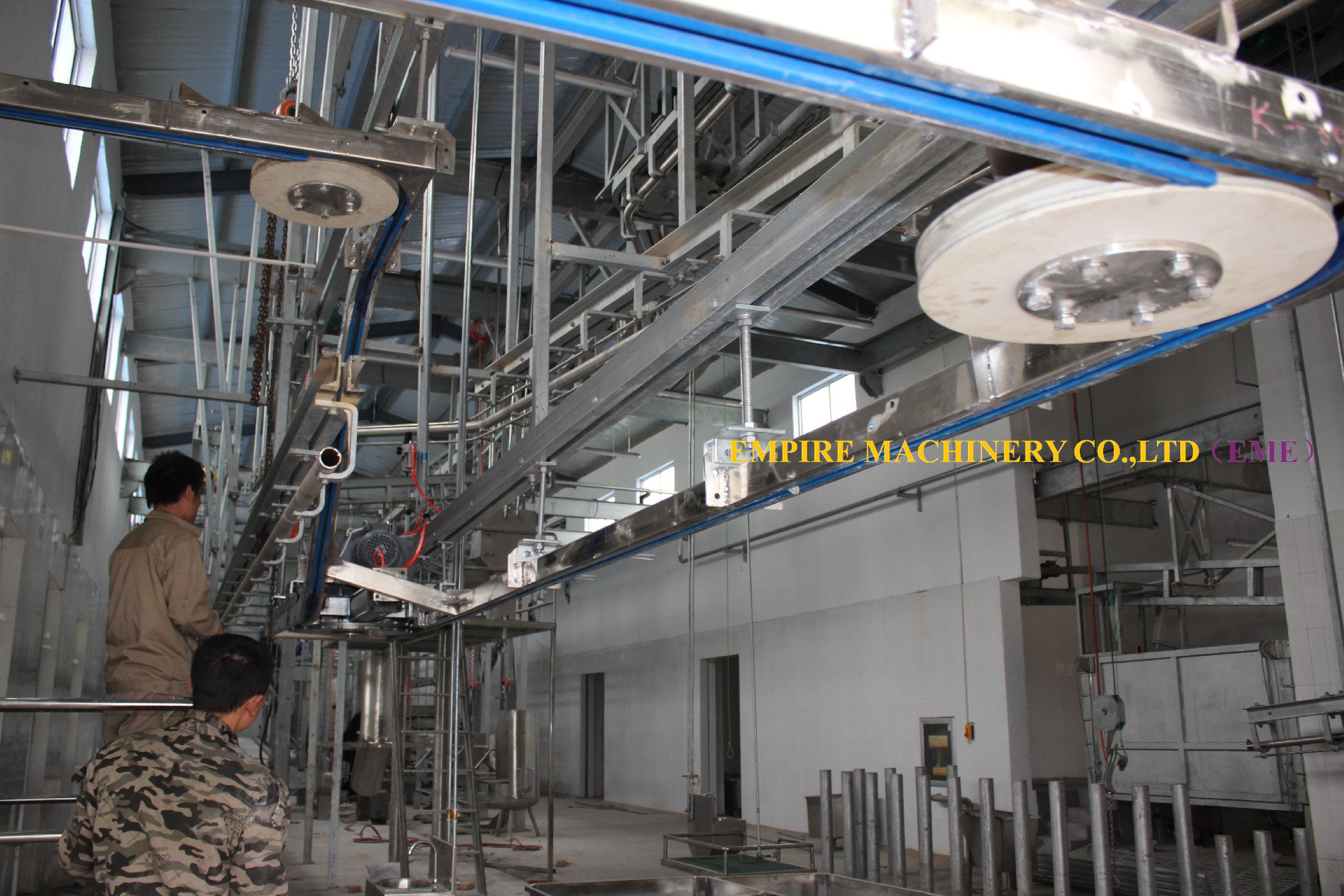 Cattle bleeding automatic convey rail for cattle killing processing ...