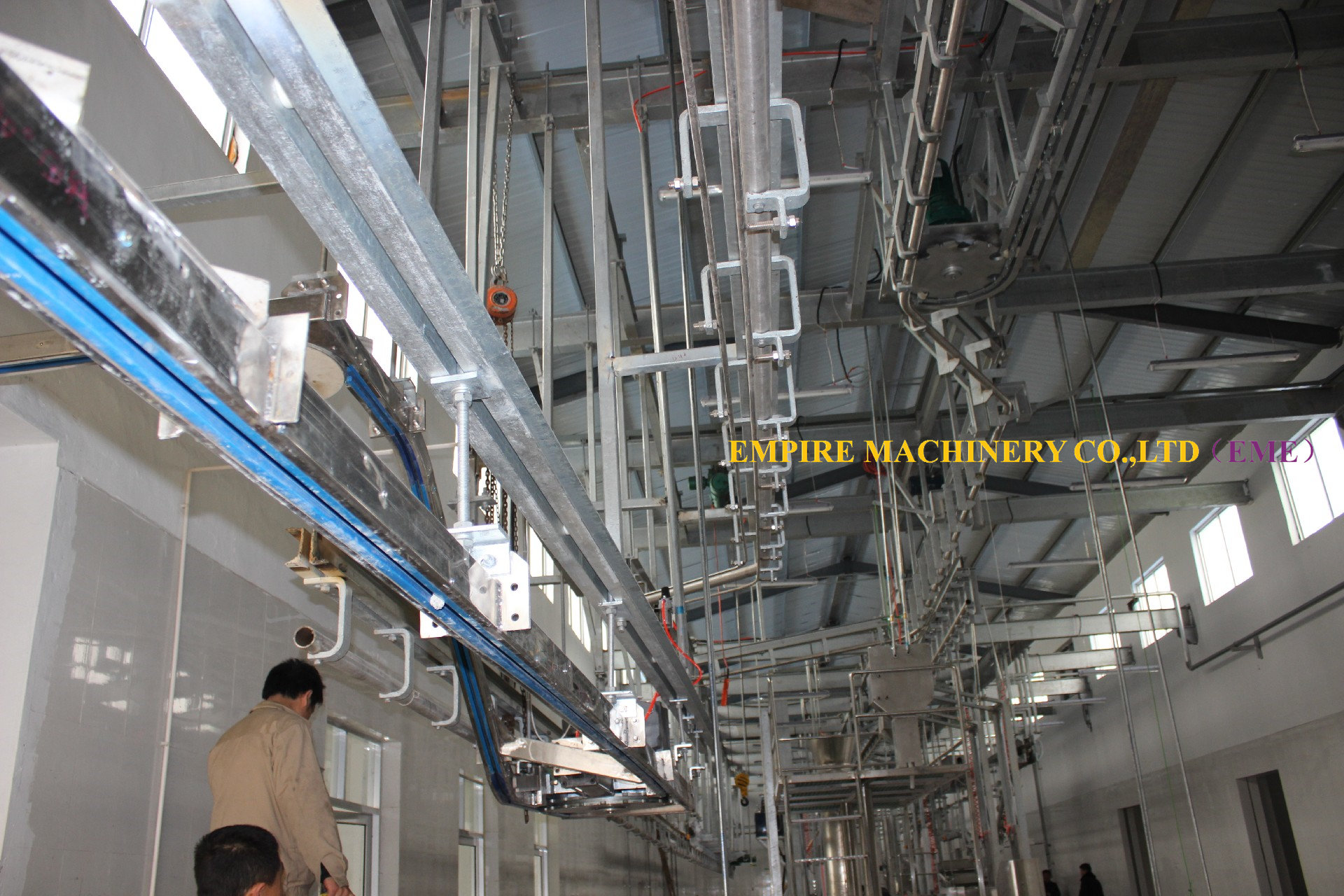 Cattle bleeding automatic convey rail for cattle killing processing ...