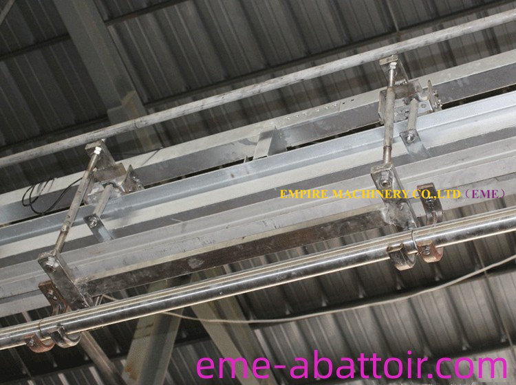 Carcass rail weight system for cattle slaughterhouse-Stunning/killing ...